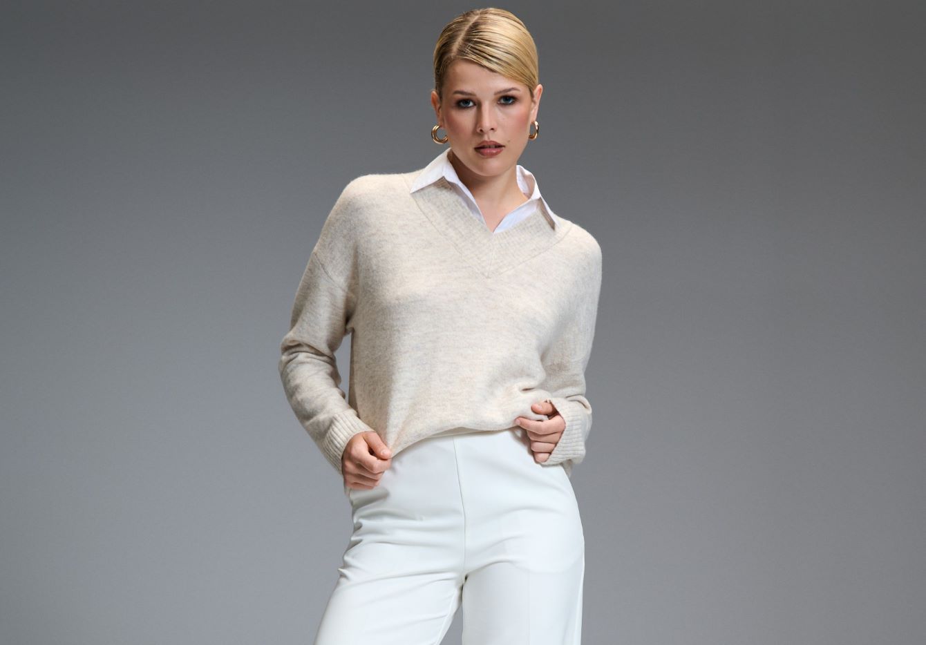 Cum să porți un pulover de damă cu pantaloni eleganți - exemple de stil ...